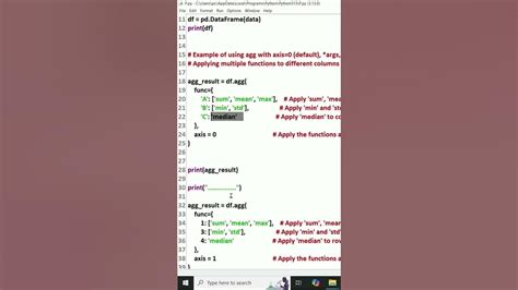 Agg In Pandas Dataframe In Python Programming Youtube