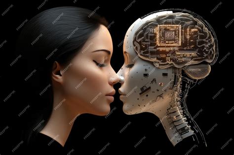Bio Circuitry Virtual Intelligence Neurotech Brain Circuits And Cognitive Ai Woman And Robot