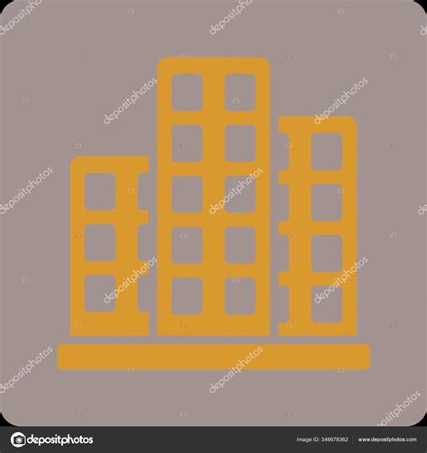 City Icon Commerce Buttons Overcolor Set Vector Style Cobalt Gray Stock