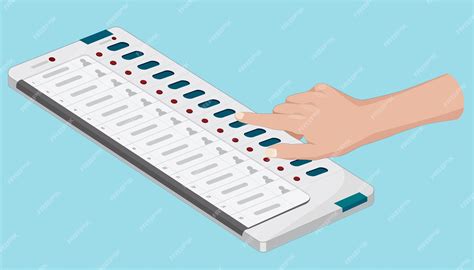 premium vector indian electronic voting machine for election hand casting vote on evm