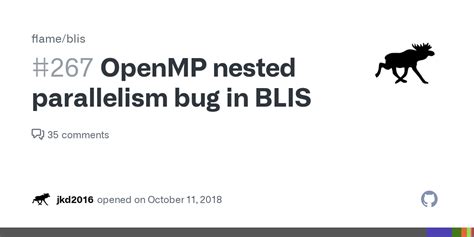OpenMP Nested Parallelism Bug In BLIS Issue 267 Flame Blis GitHub