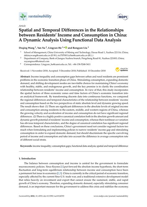 Pdf Spatial And Temporal Differences In The Relationships Between Residents Income And