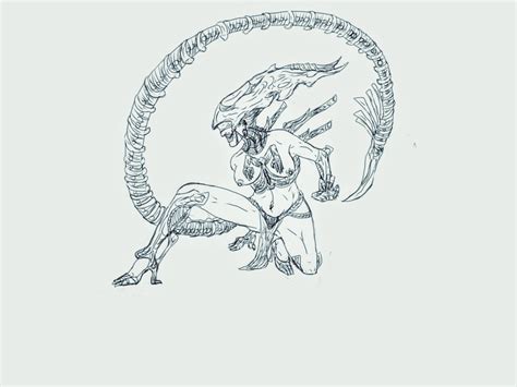 Xenomorph Queenxhuman By Mantislevi Hentai Foundry