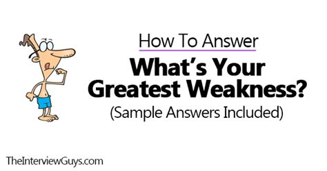 How To Answer What Is Your Greatest Weakness Sample Answers Included 2023