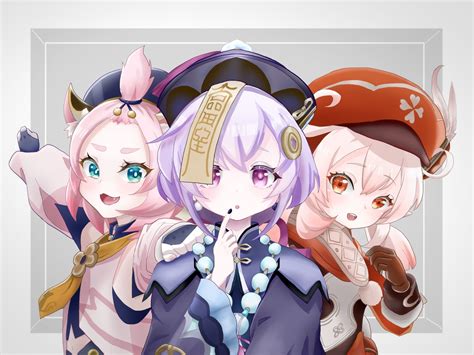 Klee Qiqi And Diona Genshin Impact Drawn By Pino Chiharu Danbooru