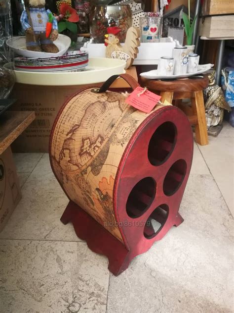 Поставка от дърво за 4 бутилки вино Аксесоари Велико Търново Поставка от дърво за 4 бу