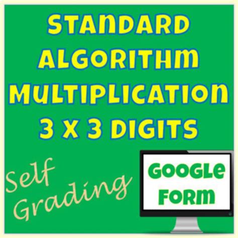 Multiplication Standard Algorithm 3 By 3 Digit Digital Math Lesson
