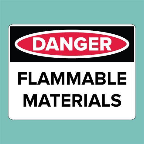 Danger Signs Flammable Materials Statutory Signs