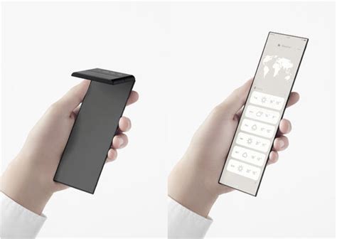 Futuristic Oppo X Nendo Foldable Slide Phone Concept Folds Down To The Size Of A Credit Card