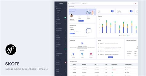 Skote Symfony Admin And Dashboard Template Admin Templates Ft Symfony And Admin Envato