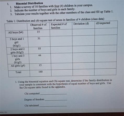 1 Binomial Distribution 1 Make A Survey Of 10