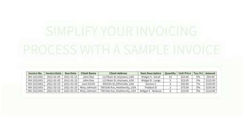 Streamline Your Invoice Process With A Sample Excel Template Free Download Pikbest