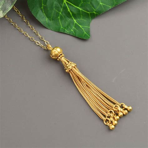Tassel Necklace Gold Statement Necklaces For Women Unique Trendy Ts