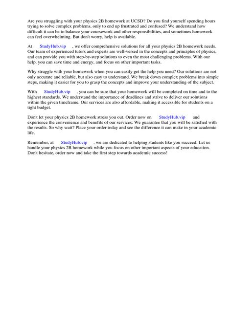 Ucsd Physics 2b Homework Solutions Pdf Physics Homework