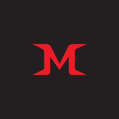 Premium Vector Red Letter M Sharp Alphabet Logo Design Template