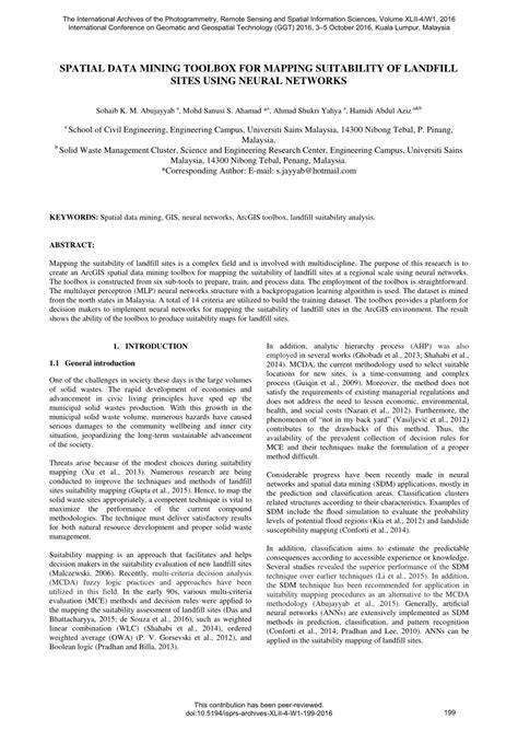 Pdf Spatial Data Mining Toolbox For Mapping Suitability Of Landfill