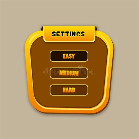Game Settings Ui Vector Elements Design Stock Vector Illustration Of Paused Loading 184817687