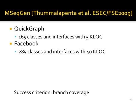 Ppt Benchmarking For Object Oriented Unit Test Generation Powerpoint Presentation Id1002697