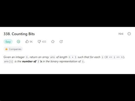 008 Counting Bits C YouTube