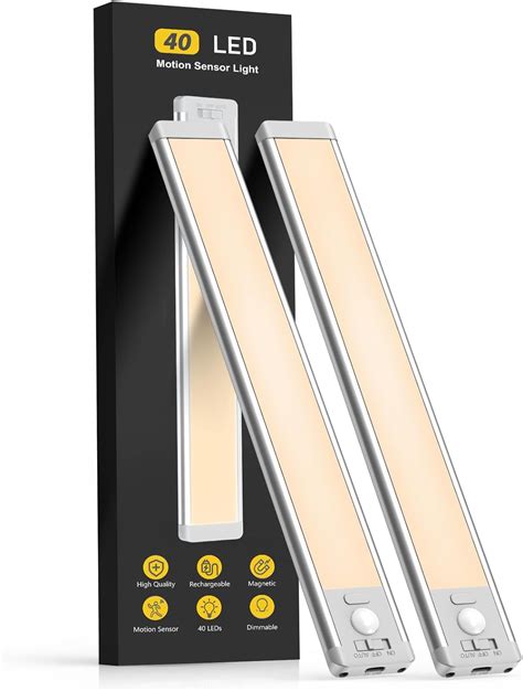 Mcgor Motion Sensor Rechargeable Led Under Cabinet Lights India Ubuy