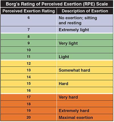 What Does Borgs Scale Of Perceived Exertion Tell You