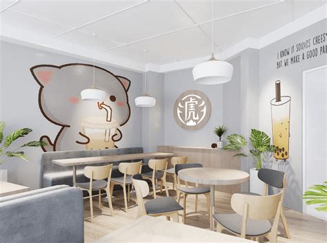 modern concise style bubble tea store interior design idea artofit