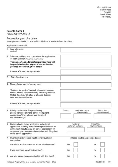 Free Printable Provisional Patent Application Templates [pdf Word]