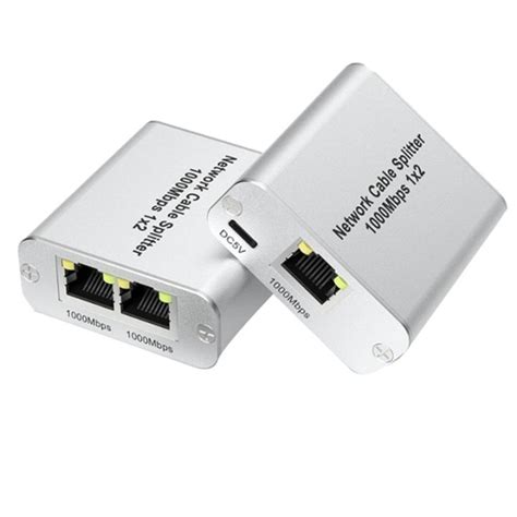 Ethernet Splitter 1 To 2 High Speed Gigabit Ethernet Switch 2 Port