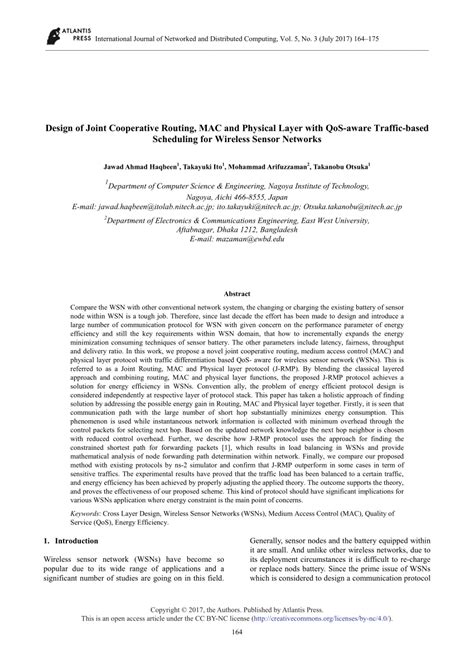 Pdf Design Of Joint Cooperative Routing Mac And Physical Layer With