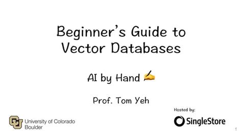Beginners Guid To Vector Dtabase By Tom Yeh Pdf