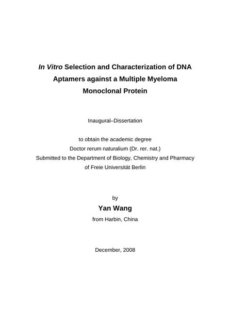 Pdf In Vitro Selection And Characterization Of Dna Aptamers Based Affinity Capture Assay