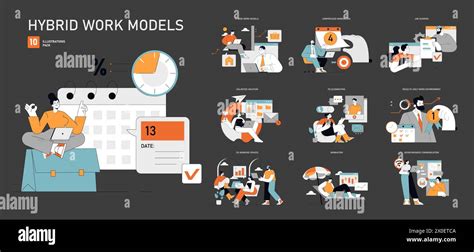Hybrid Work Models Set Exploring The Versatility Of Modern Work Practices From Co Working Spaces