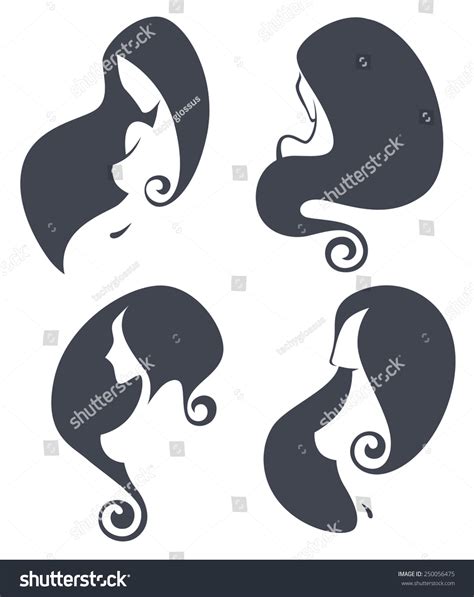 Vector Collection Naked Girls Silhouettes Reach Stock Vector Royalty Free 250056475 Shutterstock