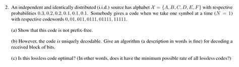 Solved 2 An Independent And Identically Distributed