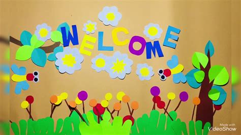 สอนทำป้ายยินดีต้อนรับ สื่อการสอน ห้องเรียน Welcome To Classroom Youtube