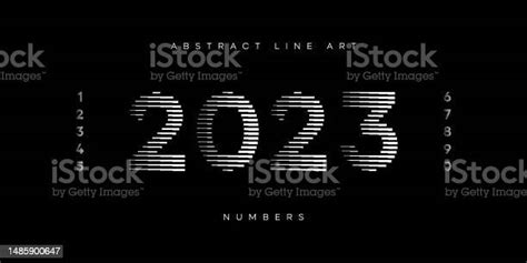숫자 집합 선 추상 미술 현대 알파벳 타이포그래피 서체 벡터 그림 1에 대한 스톡 벡터 아트 및 기타 이미지 1 2 3 Istock