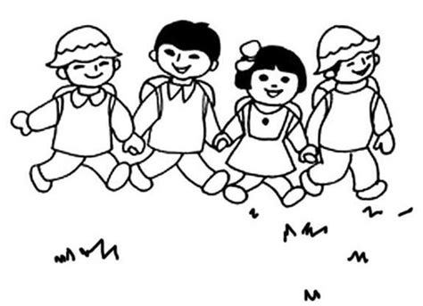 简单小学同学简笔画 简笔画图片大全 普车都