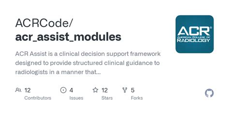 Github Acrcodeacrassistmodules Acr Assist Is A Clinical Decision