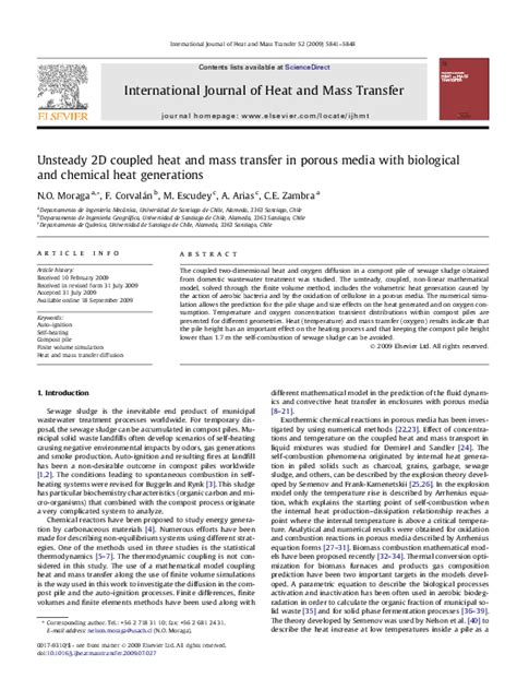 pdf unsteady 2d coupled heat and mass transfer in porous media with