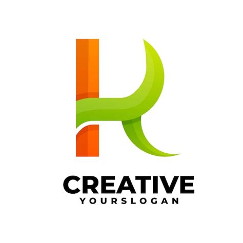 추상적인 글자 K 아이콘 그라디언트 로고 디자인 무료 벡터