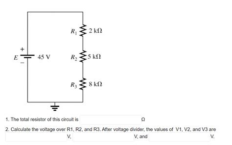 Solved 1 The Total Resistor Of This Circuit Is Ω 2