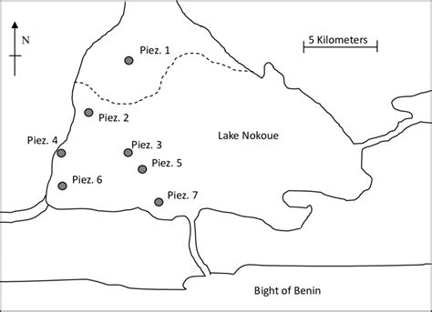 distribution of nested piezometers in lake nokoue download