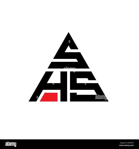 SHS Triangle Letter Logo Design With Triangle Shape SHS Triangle Logo