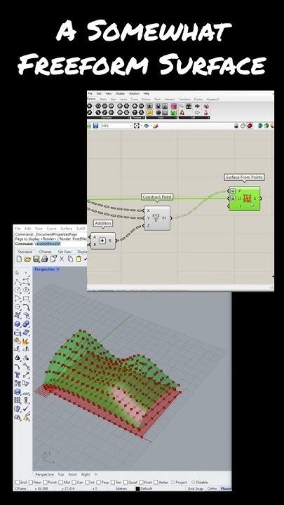 A Somewhat Freeform Surface With Grasshopper Parametric Grasshopper3d Youtube