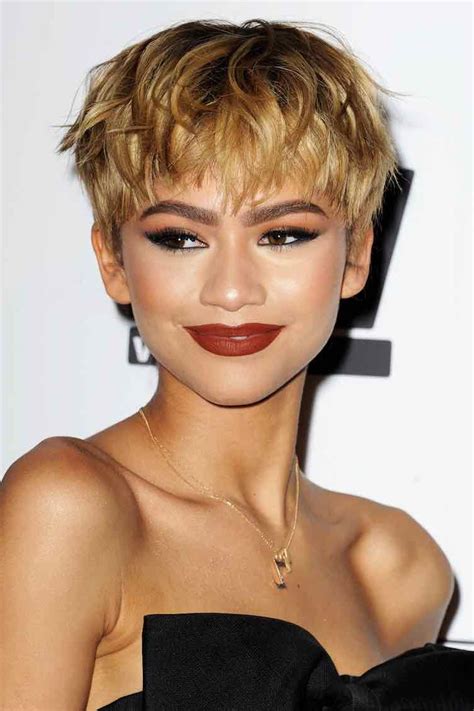 Short Pixie Cut Long Bangs
