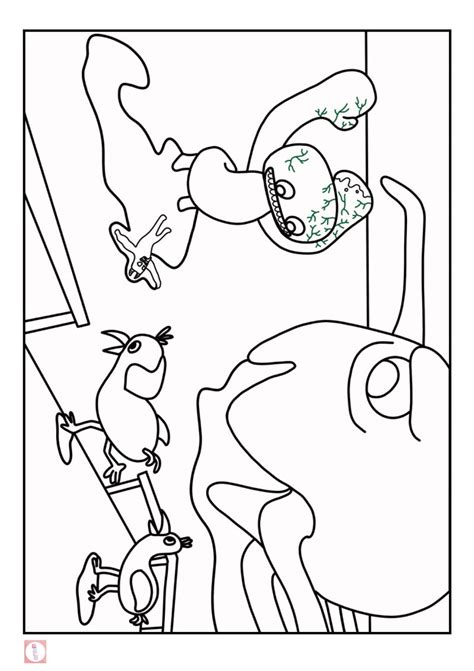 🎨뚝딱나라 색칠공부 반반의유치원3 색칠공부 무료도안 🌈공식 반반의유치원3 Garten Of Banban3 점보조쉬와 반반 그리고 스팅어플린 대결 장면 색칠공부