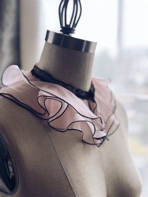 Sale Silk Organza Detachable Ruffle Collarcouture Collarhigh Etsy