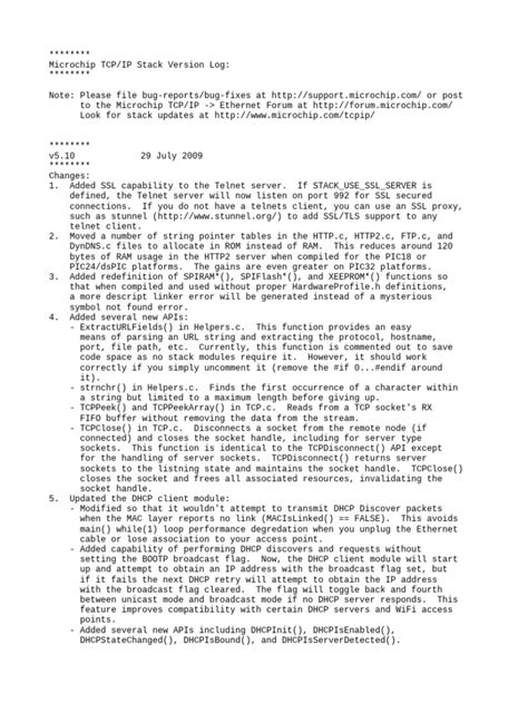 Tcpip Stack Version Pdf Transmission Control Protocol Network Socket
