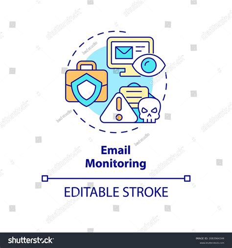 Email Monitoring Concept Icon Tracking Messages Stock Vector Royalty Free 2083964344