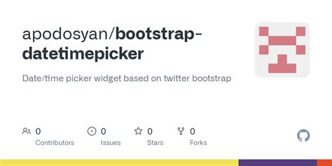 Github Apodosyanbootstrap Datetimepicker Datetime Picker Widget